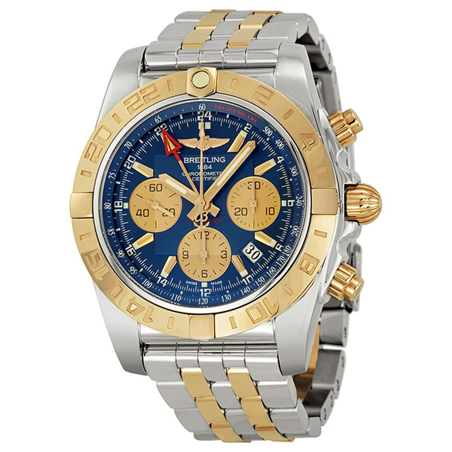 Breitling Chronomat GMT Automatic Chronograph Blue Dial Men's Watch ...