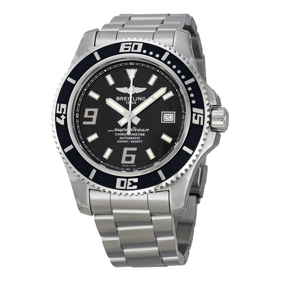 Breitling Superocean 44 Black Dial Stainless Steel Automatic Men's ...