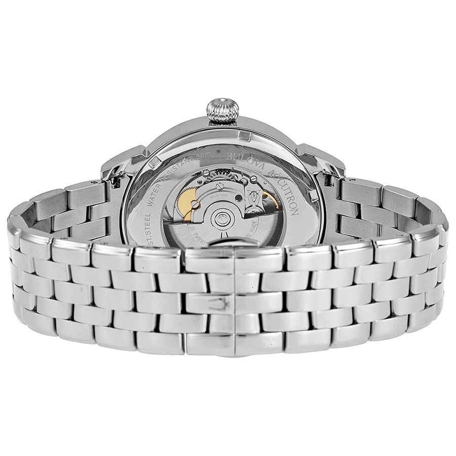 Bulova Accutron Black Dial Stainless Steel Men's Watch 63B147 - Watches ...