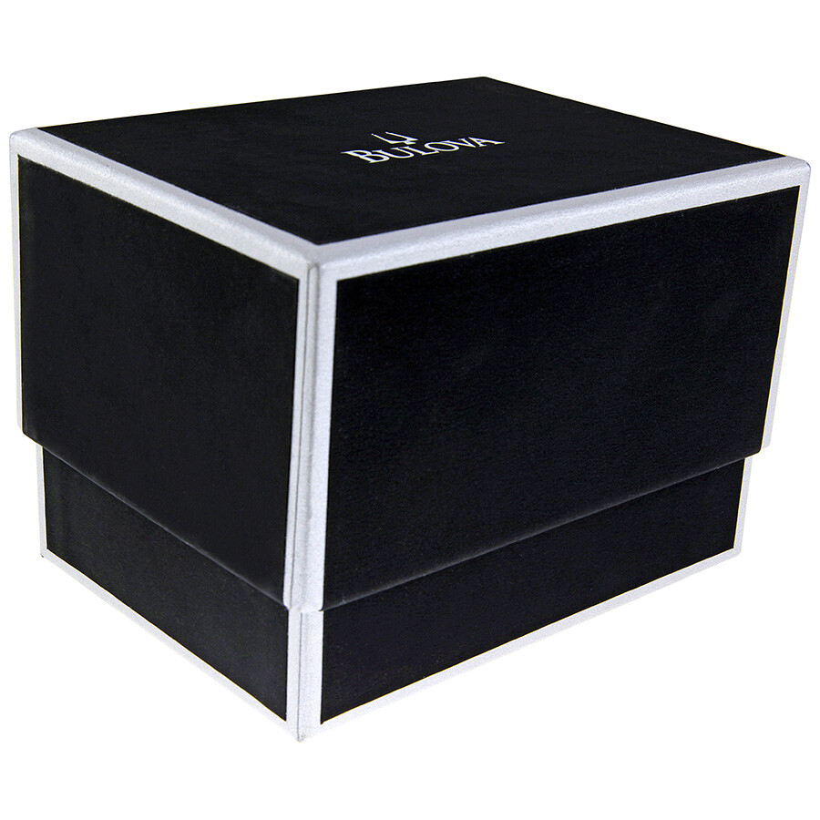 Bulova Precisionist Grey Dial Black Leather Men's Watch 96B158 ...