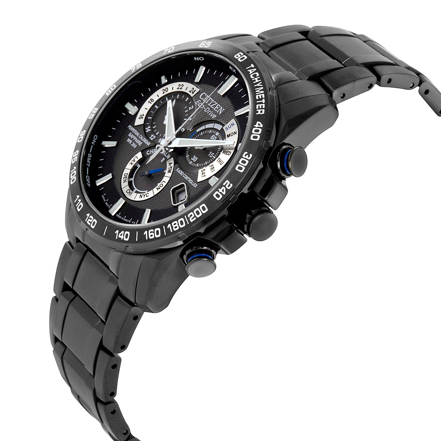 Citizen Perpetual Chrono A-T Black Dial Men's Watch AT4007-54E ...