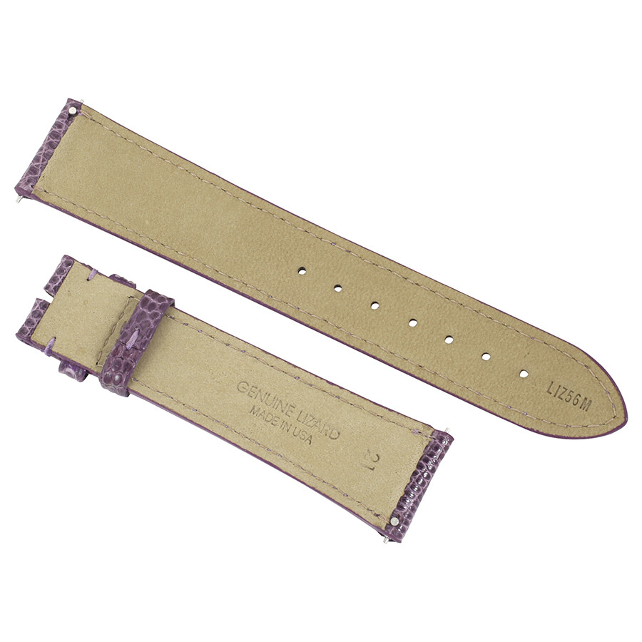 Hadley Roma 21 MM Shiny Grape Purple Lizard Leather Strap - Watch Bands ...