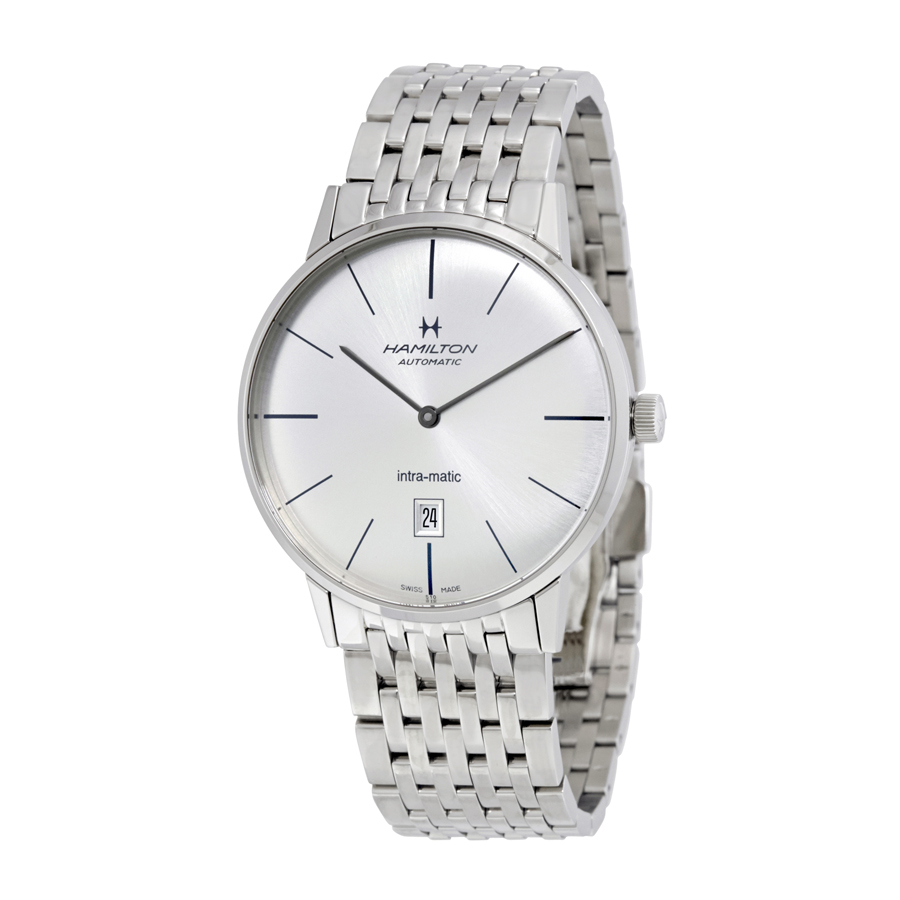 Hamilton Intra-Matic Ultra-slim Automatic Silver Dial Stainless Steel ...