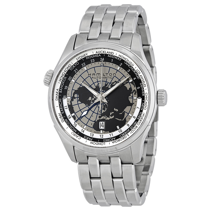 Hamilton Jazzmaster GMT Automatic Men's Watch H32605181 - Hamilton ...