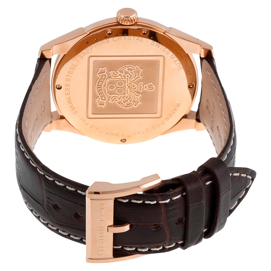 Hamilton Jazzmaster Thinline Silver Dial Brown Leather Men's Watch ...