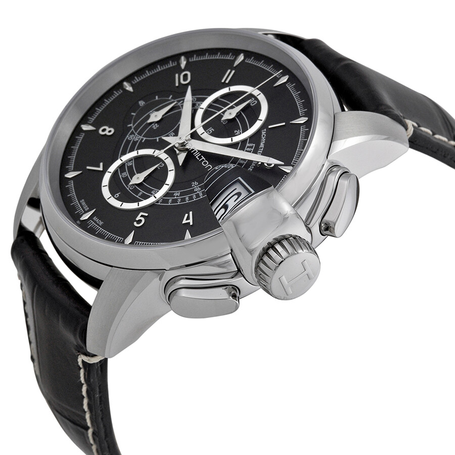 Hamilton Timeless Classic Railroad Black Dial Automatic Chronograph Men ...