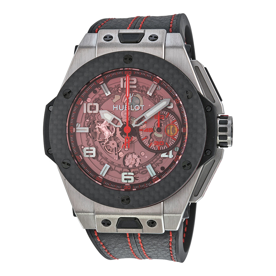 Hublot Big Bang Ferrari Chronograph Skeleton Dial Men's Watch 401.NQ ...