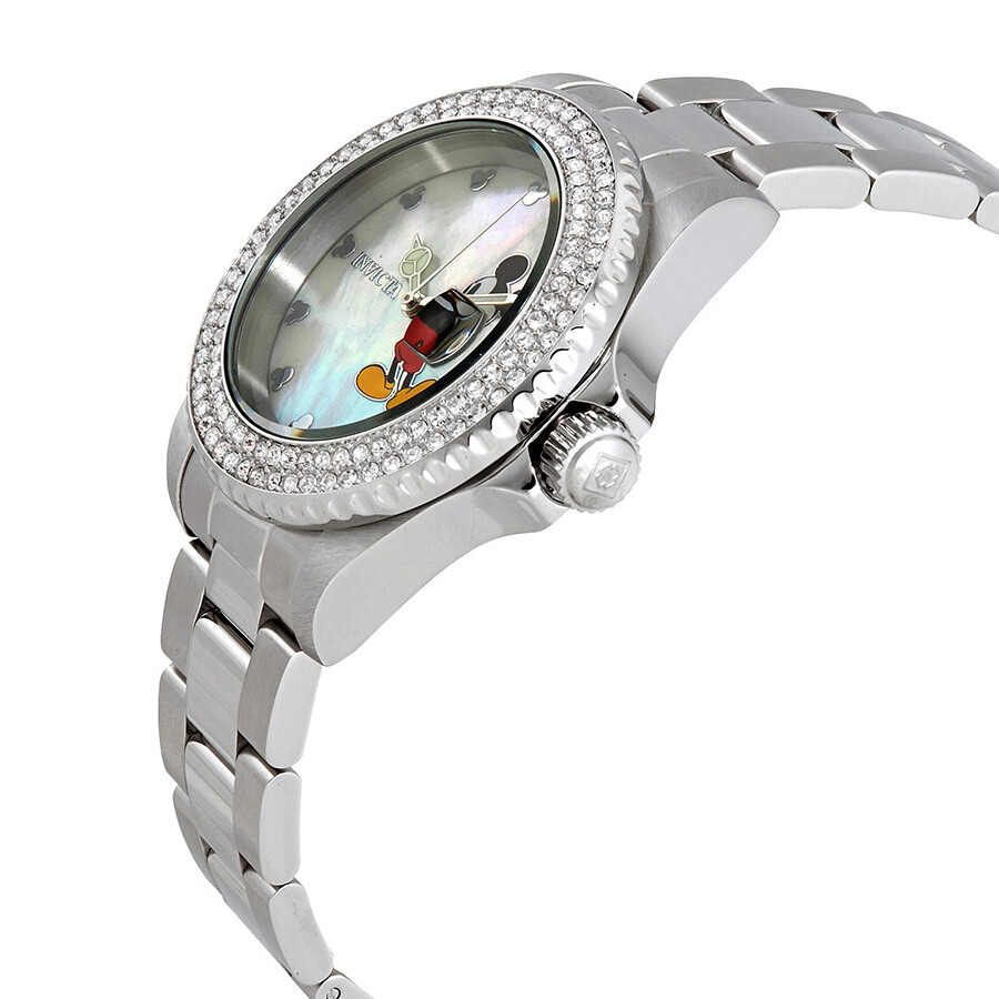 Invicta Disney Limited Edition Crystal White Mother of Pearl Dial ...