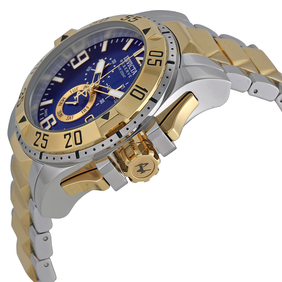 Invicta Excursion Chronograph Blue Dial Two-tone Men's Watch 15330 ...