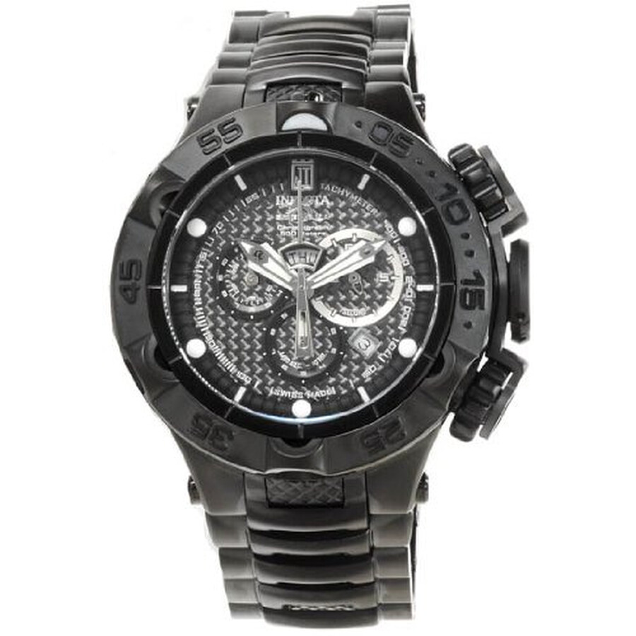 Invicta Jason Taylor Chronograph Carbon Fiber Dial Black Ion-plated Men ...