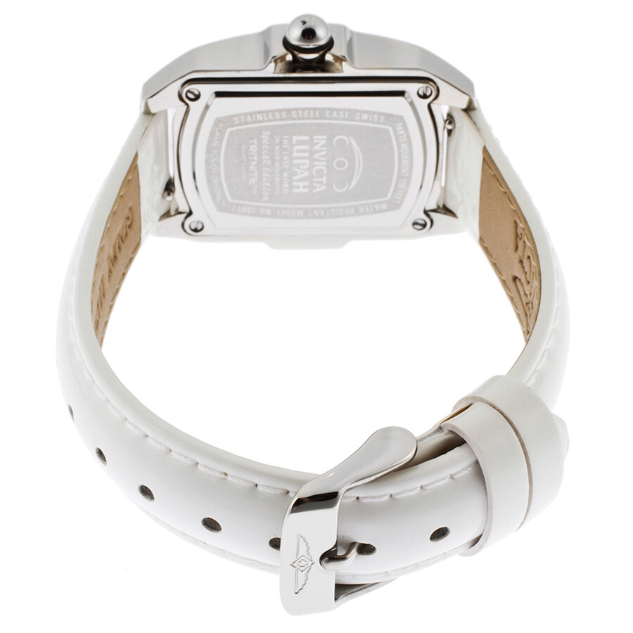 Invicta Lupah Special Edition Mother of Pearl Dial White Leather Ladies ...