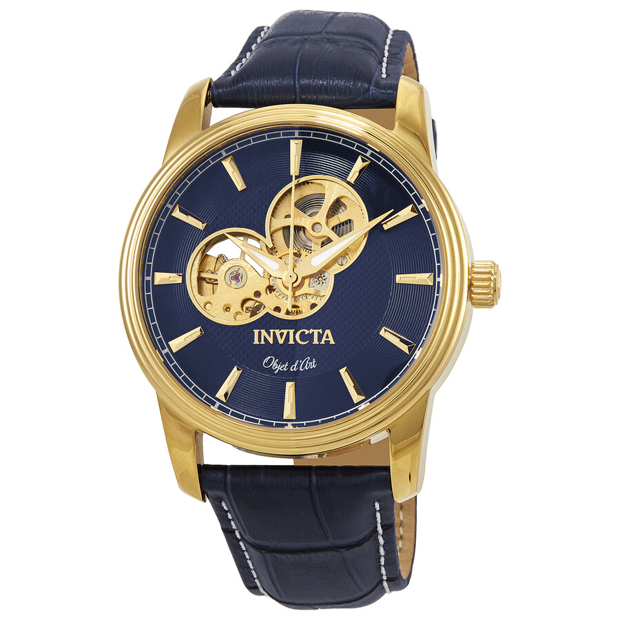 Invicta Objet D Art Automatic Blue Skeleton Men's Watch 22617 - Objet D ...