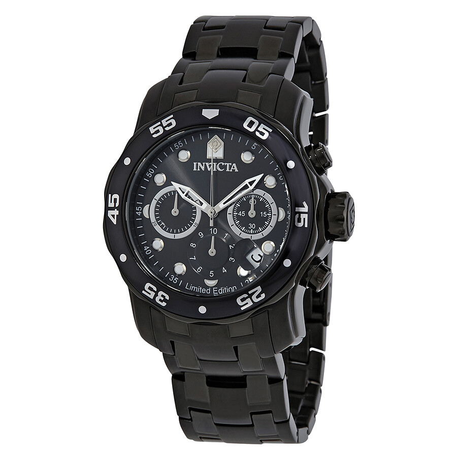 Invicta Pro Diver Chronograph Black Dial Men's Watch ILE0076A - Pro ...