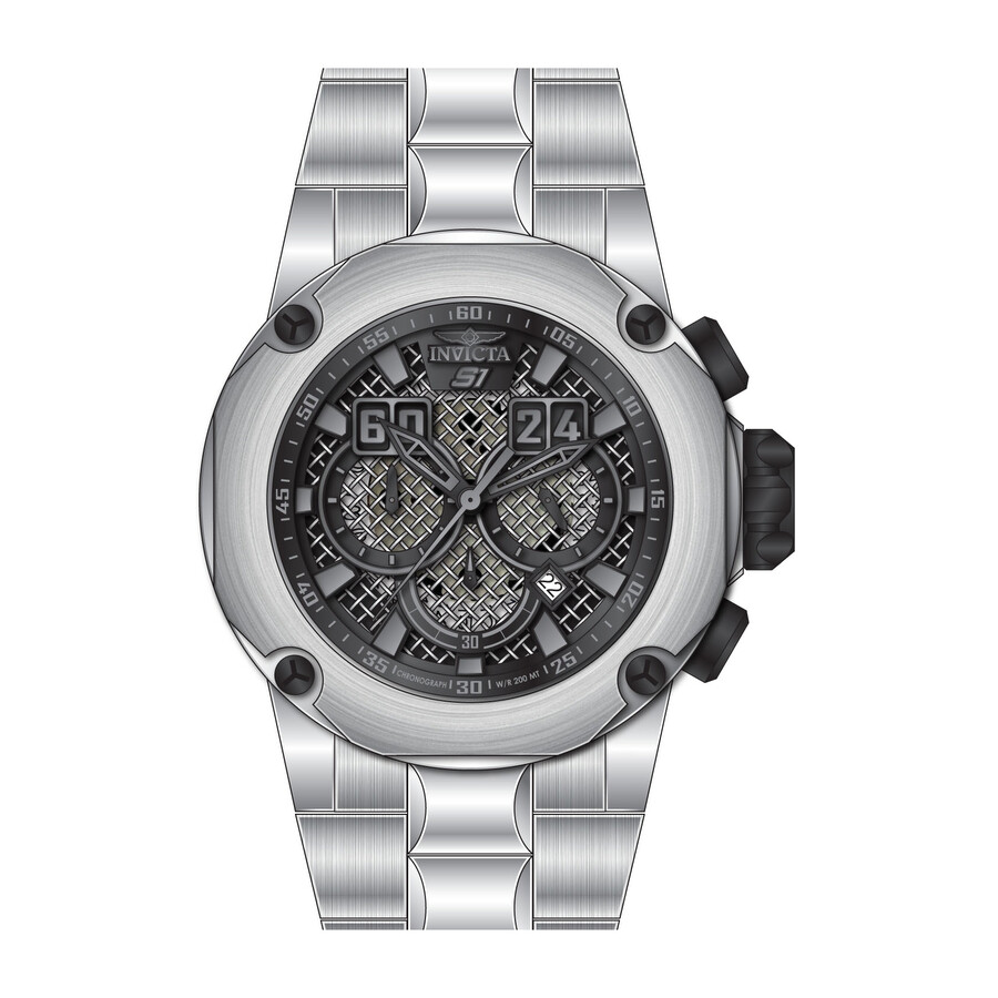 Invicta S1 Rally Chronograph Black Dial Stainless Steel Men's Watch ...