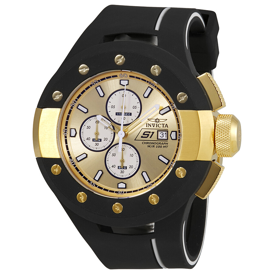 Invicta S1 Rally Chronograph Gold Dial Men's Watch 22437 - S1 Rally ...
