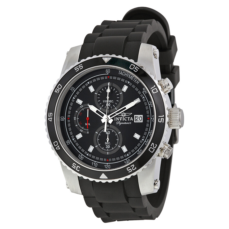 Invicta Signature II Chronograph Black Dial Men's Watch 7452 ...