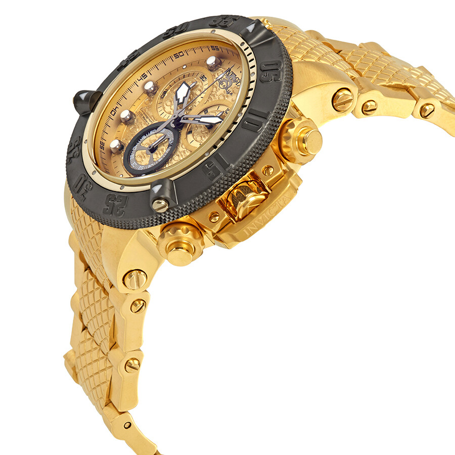 Invicta Subaqua Chronograph Gold Dial Men's Watch 20158 - Subaqua ...
