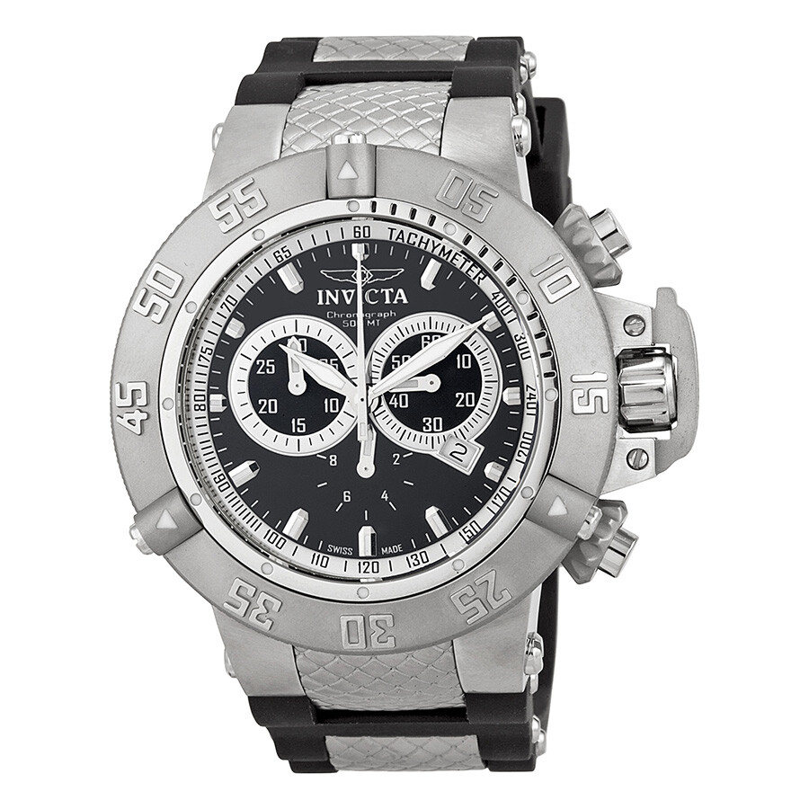 Invicta Subaqua Collection Black Dial Stainless Steel Chronograph Men's ...