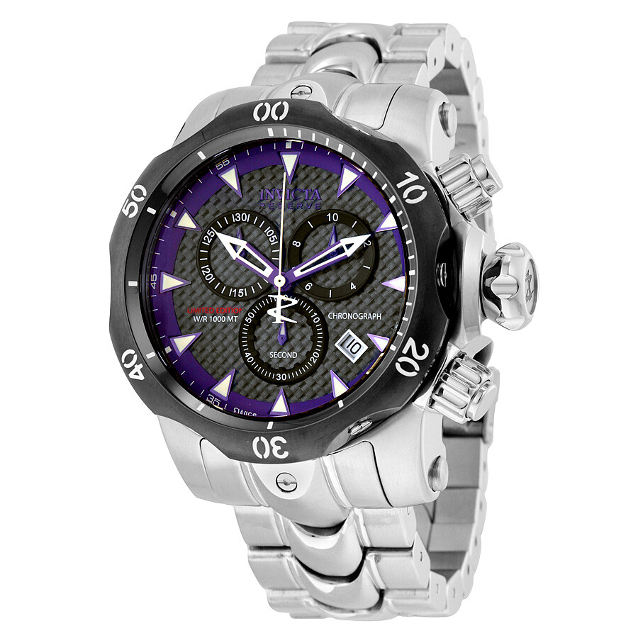 Invicta Venom Purple Dial Stainless Steel Men's Watch 10177 - Venom ...