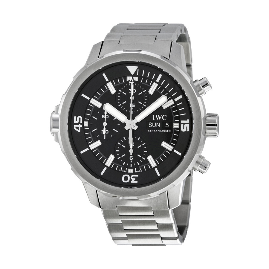 IWC Aquatimer Automatic Chronograph Black Dial Stainless Steel Men's Watch IW376804 - Aquatimer ...