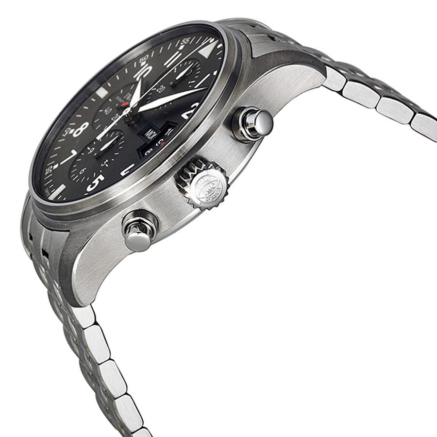 IWC Pilots Chronograph Automatic Stainless Steel Men's Watch IW377704 ...