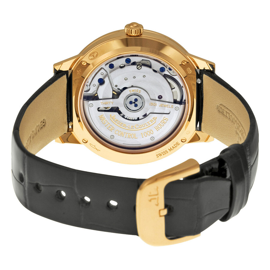 Jaeger LeCoultre Rendez-Vous Silver Dial 18kt Rose Gold Diamond Black ...