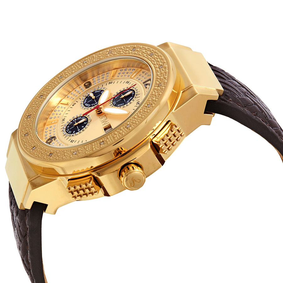 JBW Saxon Gold-tone Sunray Crystal Dial Gold-tone Stainless Steel ...