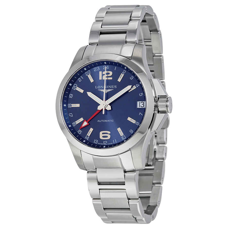 Longines Conquest Automatic GMT Blue Dial Stainless Steel Men's Watch ...