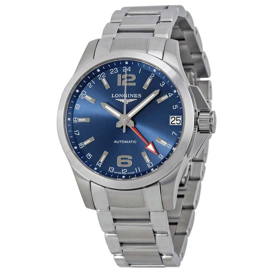 Longines Conquest GMT Automatic Blue Dial Men's Watch L3.687.4.99.6 - Conquest - Longines ...