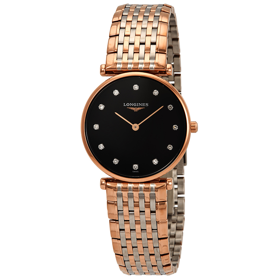 Longines La Grande Classique Black Diamond Dial Ladies Watch L45121577 ...