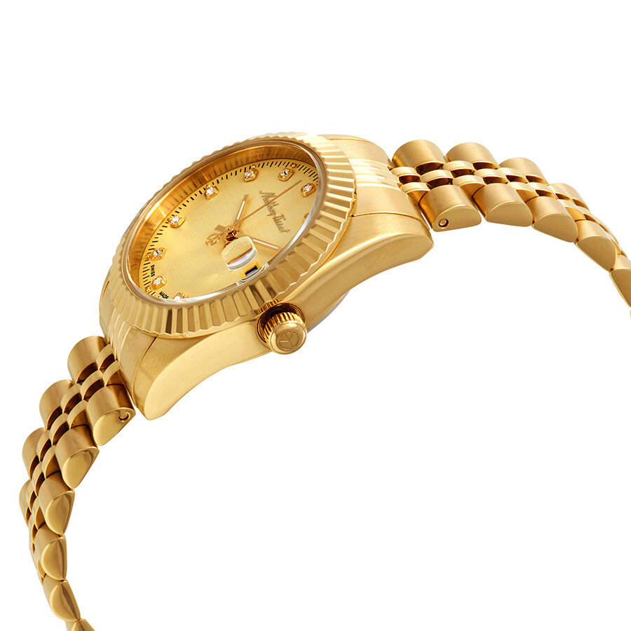 Mathey-Tissot Rolly III Crystal Gold Dial Ladies Watch D810PDI - Mathey ...