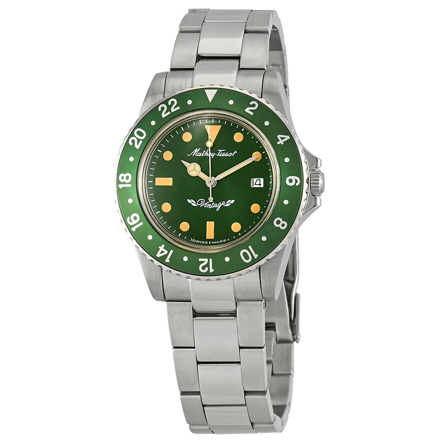 Mathey-Tissot Rolly Vintage Green Dial Men's Watch H900AV - Mathey ...