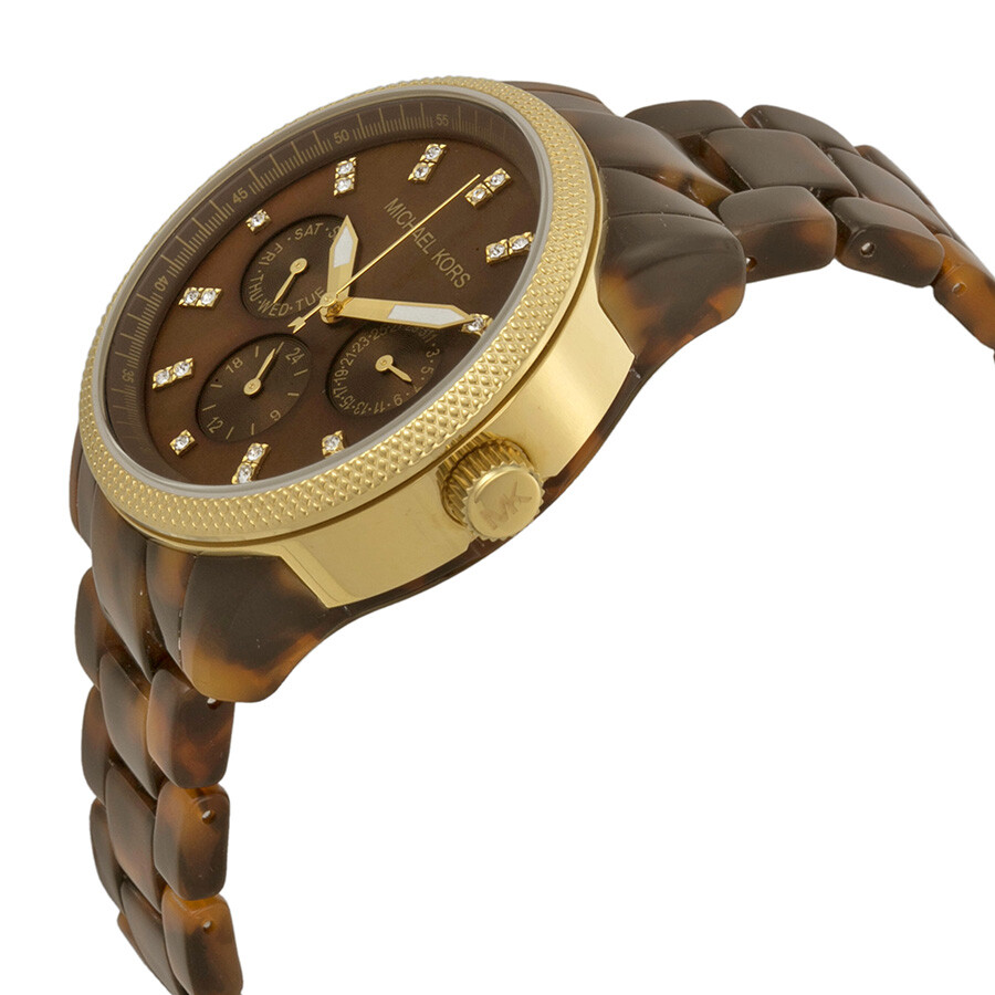 Michael Kors Jet Set Tortoise Shell Ladies Watch MK5038 - Tortoise ...