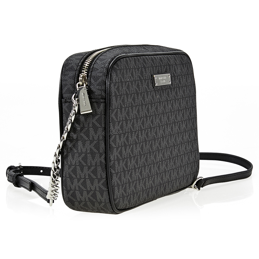 Michael Kors Signature Jet Set Large Signature Messenger Crossbody Bag ...