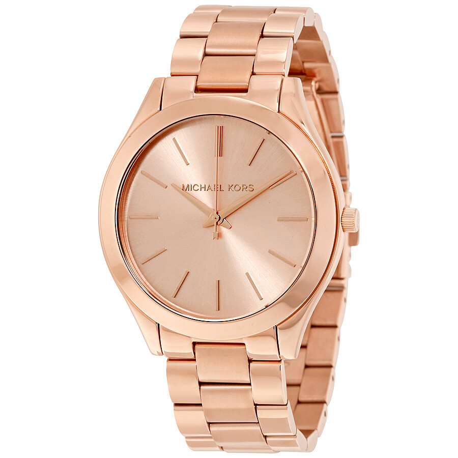 Michael Kors Runway Rose Dial Rose Gold-tone Unisex Watch MK3197 ...