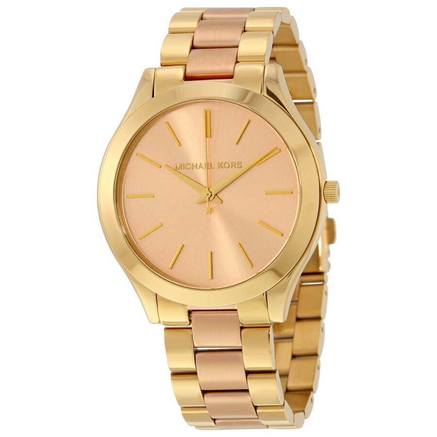 Michael Kors Slim Runway Pink Dial Ladies Watch MK3493 - Slim Runway ...