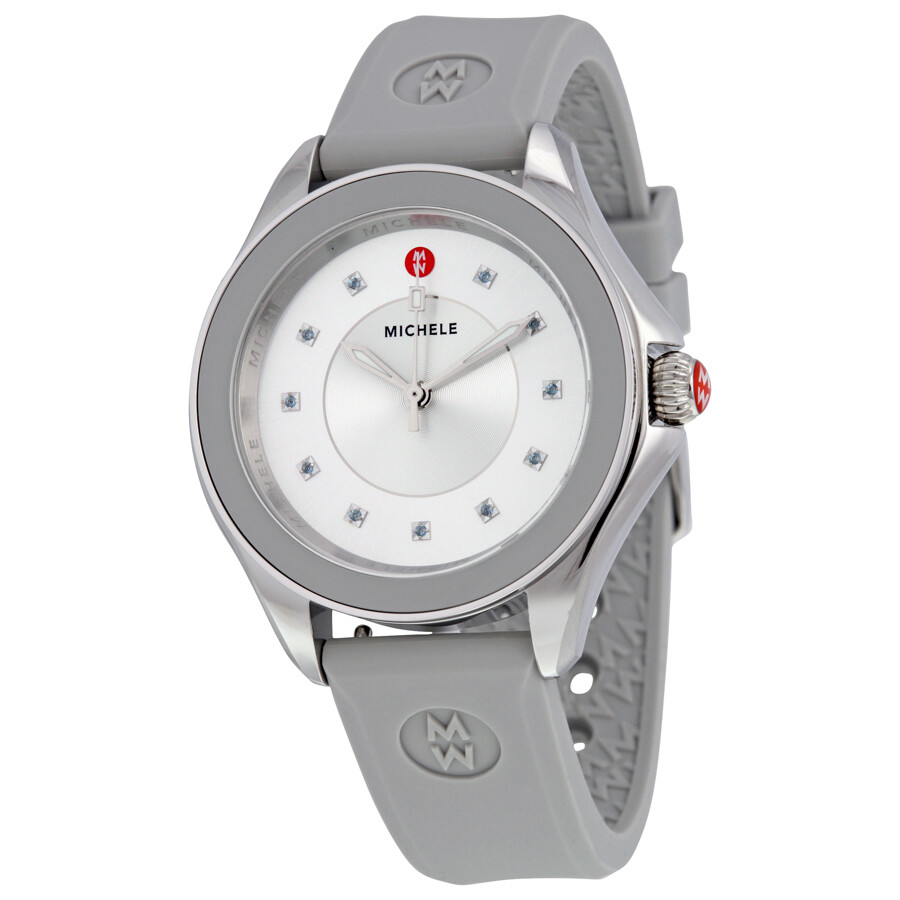 Michele Cape Silver Dial Blue Topaz Ladies Watch MWW27A000016 - Cape ...