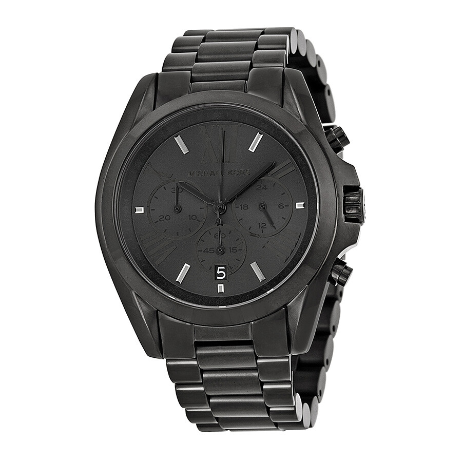 Open Box - Michael Kors Bradshaw Chronograph Black Dial Unisex Watch ...