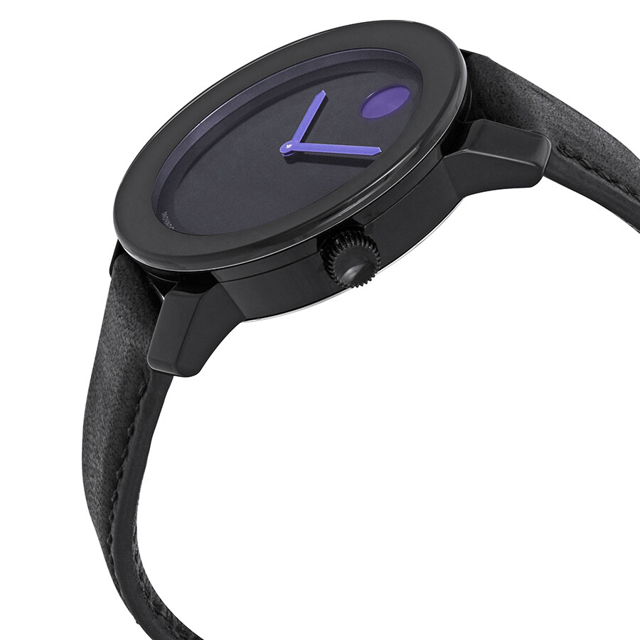 Movado Bold Black Dial Purple Accents Unisex Watch 3600479 - Bold 42mm ...