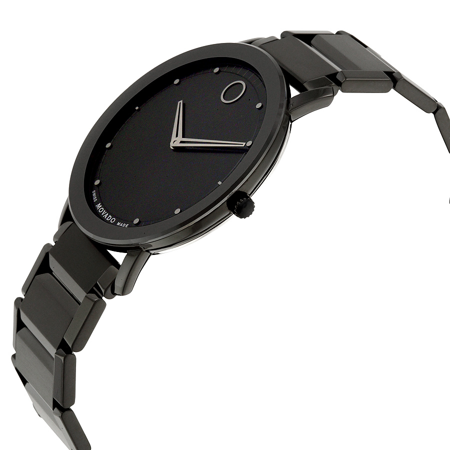 Movado Sapphire Black Dial Black PVD Stainless Steel Men's Watch ...