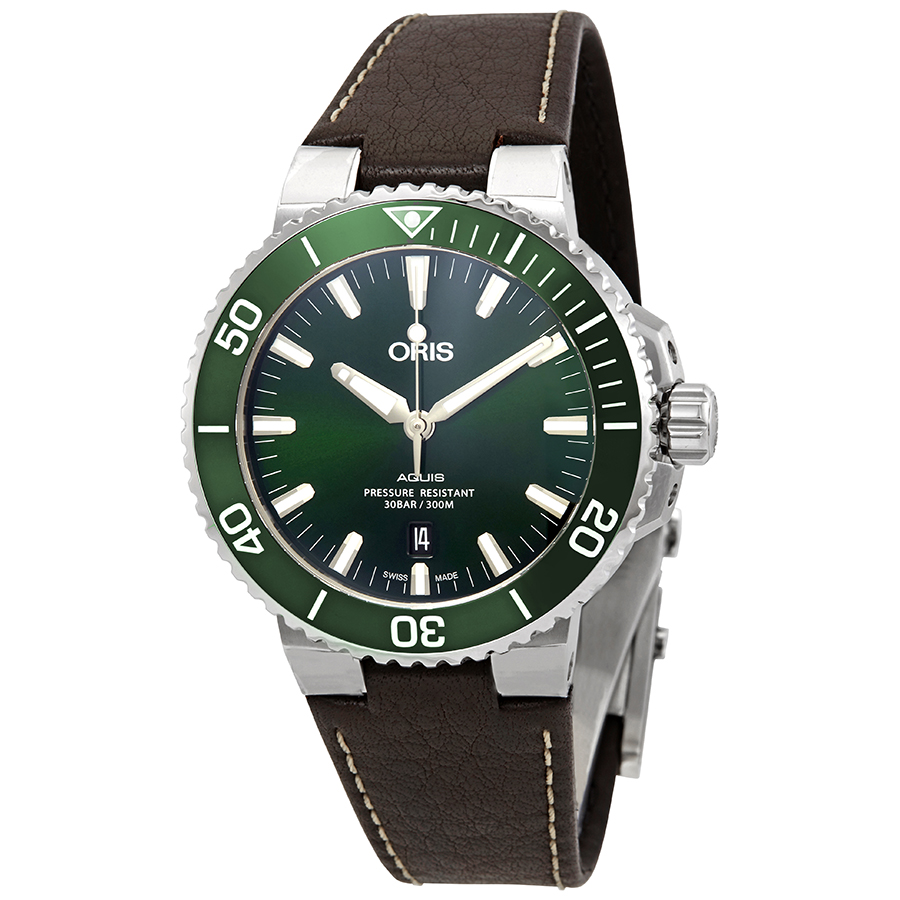 Oris Aquis Automatic Green Dial Men's Watch 01 733 7730 4157-07 5 24 ...