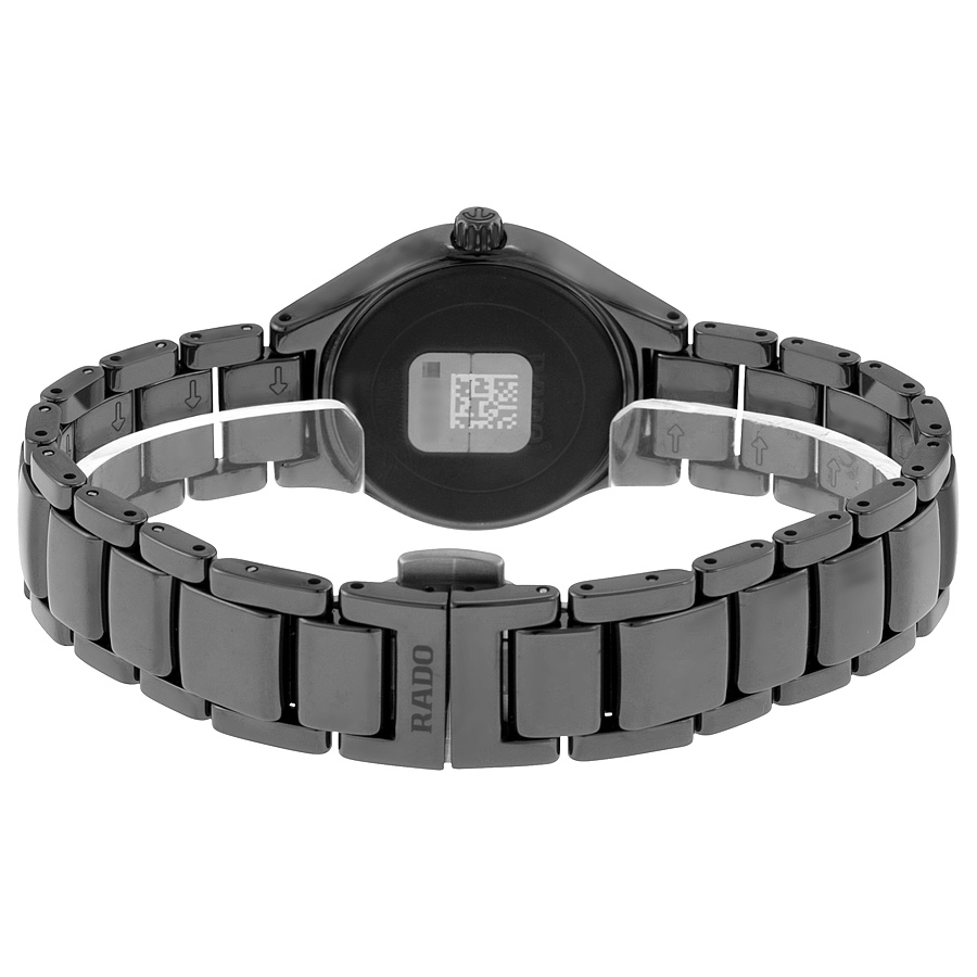 Rado True Quartz Black Dial Black High-tech Ceramic Ladies Watch ...