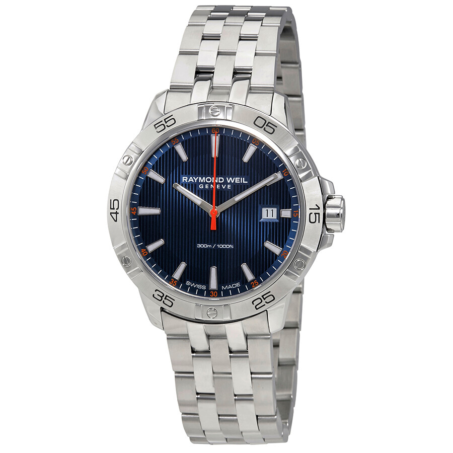 Raymond Weil Tango Blue Dial Men's Watch 8160-ST2-50001 - Tango ...