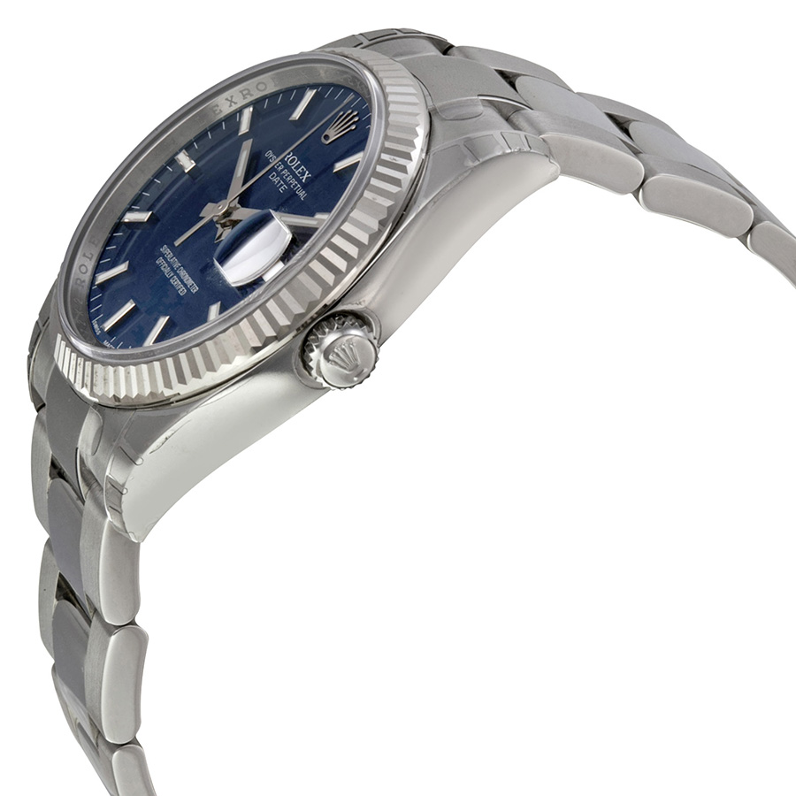 Rolex Oyster Perpetual Date 34 Blue Dial Stainless Steel Bracelet ...