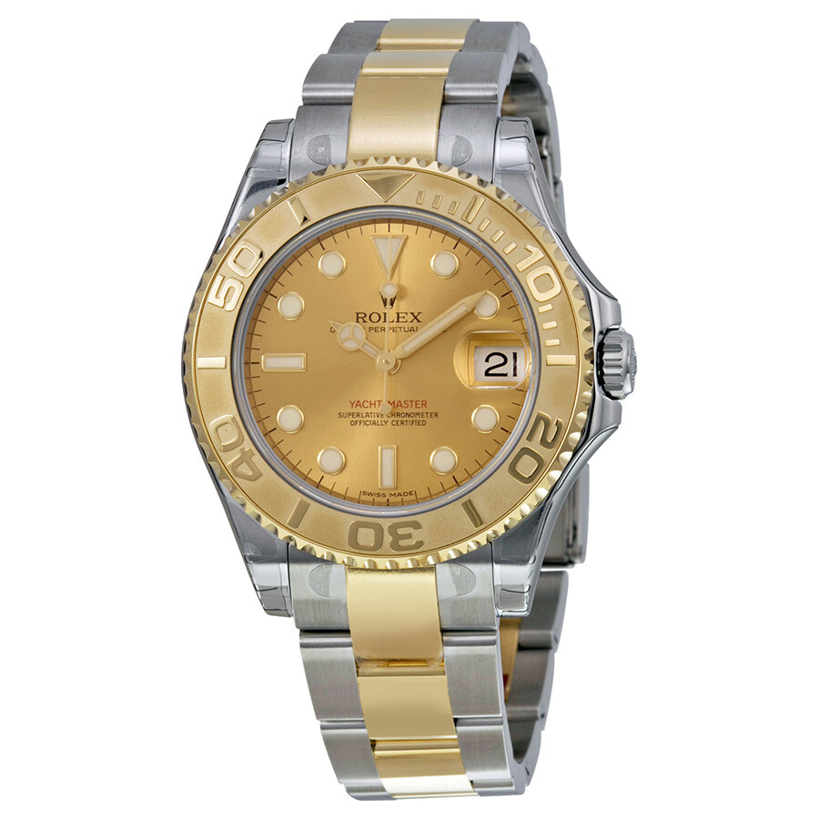 Rolex Yacht-Master Gold Dial Stainless Steel and 18K Yellow Gold Oyster ...