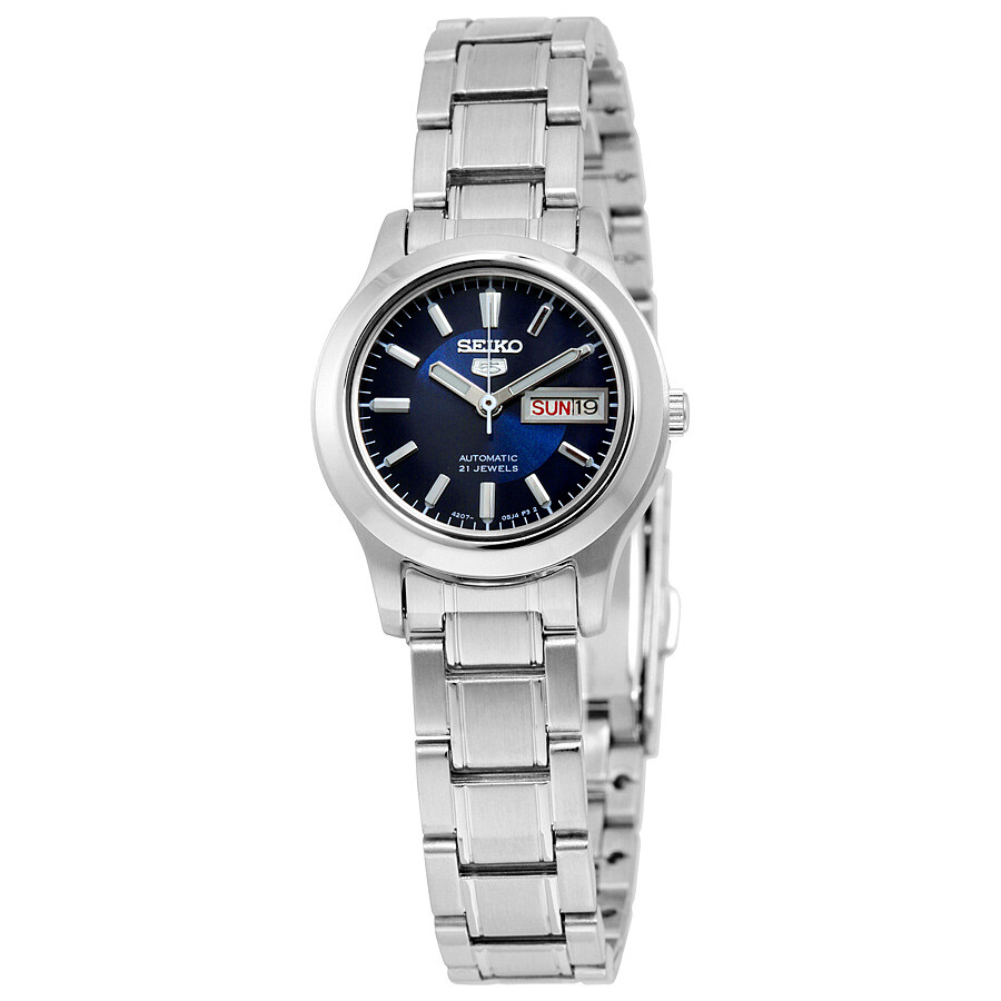 Seiko 5 Automatic Blue Dial Stainless Steel Ladies Watch SYMD93 - Seiko ...