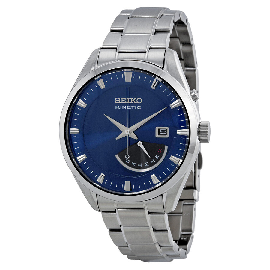 Seiko Kinetic Blue Dial Stainless Steel Men's Watch SRN047P1 ...