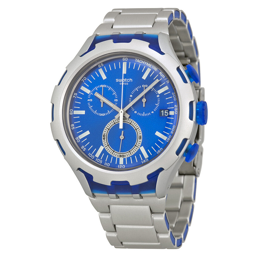 Swatch Endless Energy Chronograph Blue Dial Aluminium Men's Watch ...