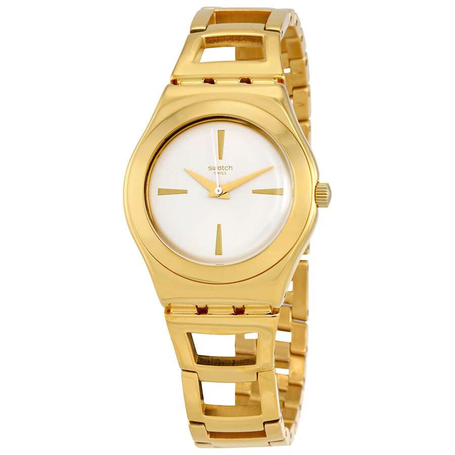 Swatch Goldenli Beige Dial Ladies Watch YLG134G - Irony - Swatch ...