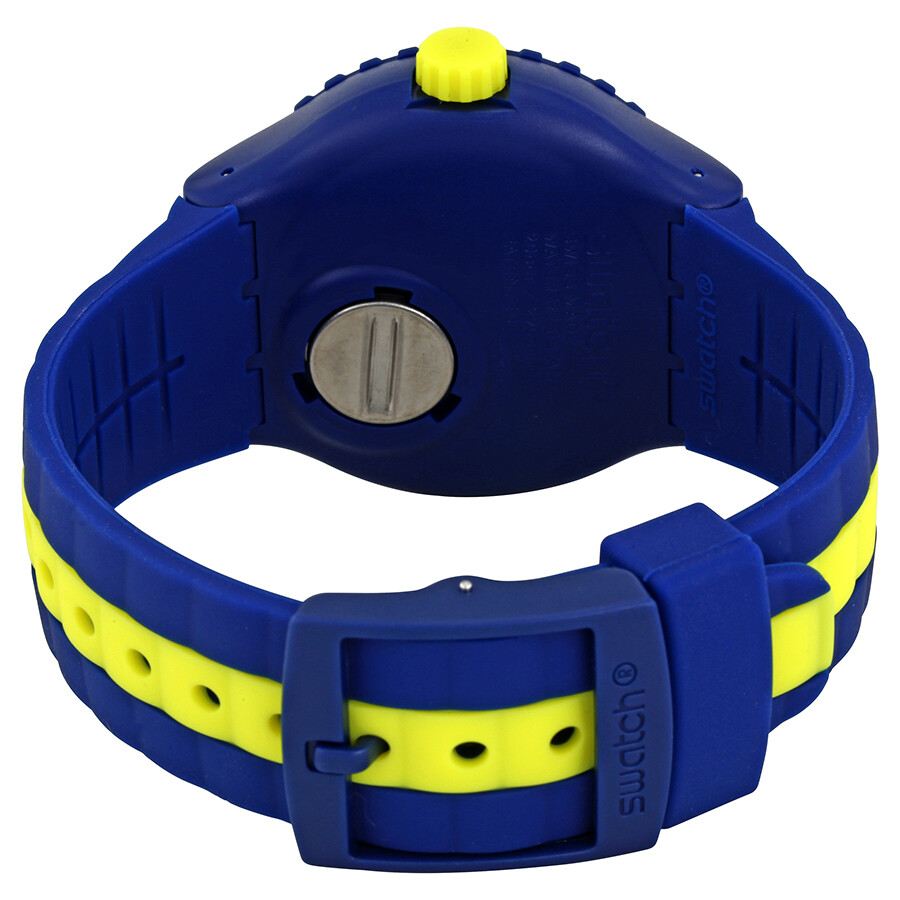 Swatch Long Waves Dark Blue Dial Men's Two Tone Watch SUUN102 ...